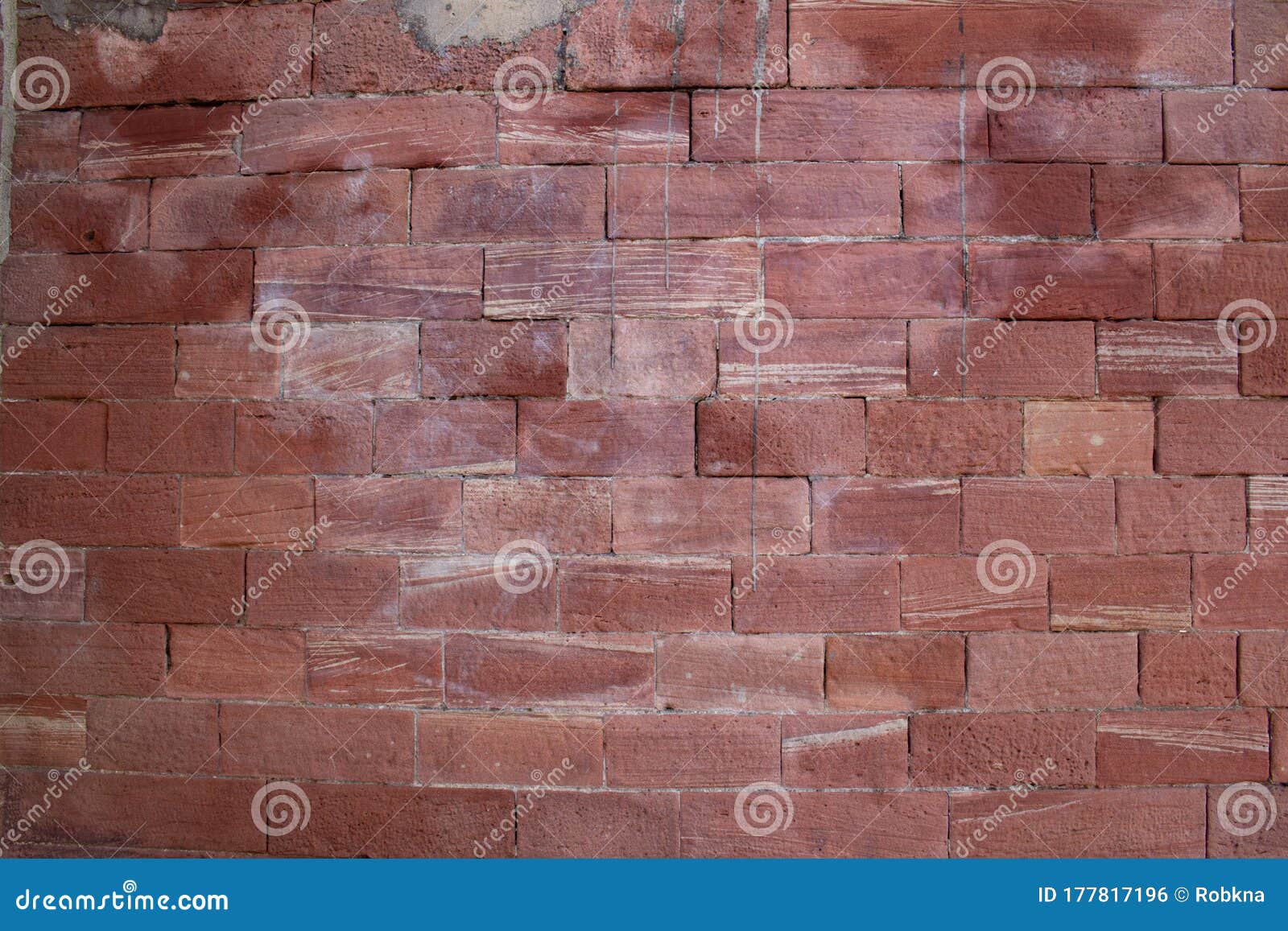 Old Smooth Red Brick Wall Background Stock Photo - Image of texture ...
