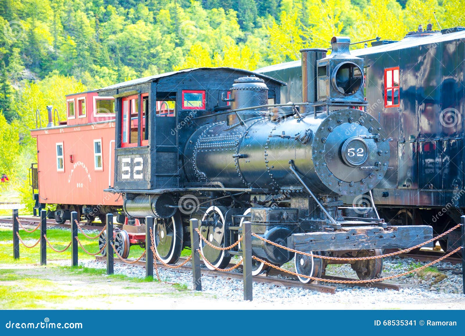 Old Snow Blower Train at Skagway, Alaska Stock Image - Image of black ...