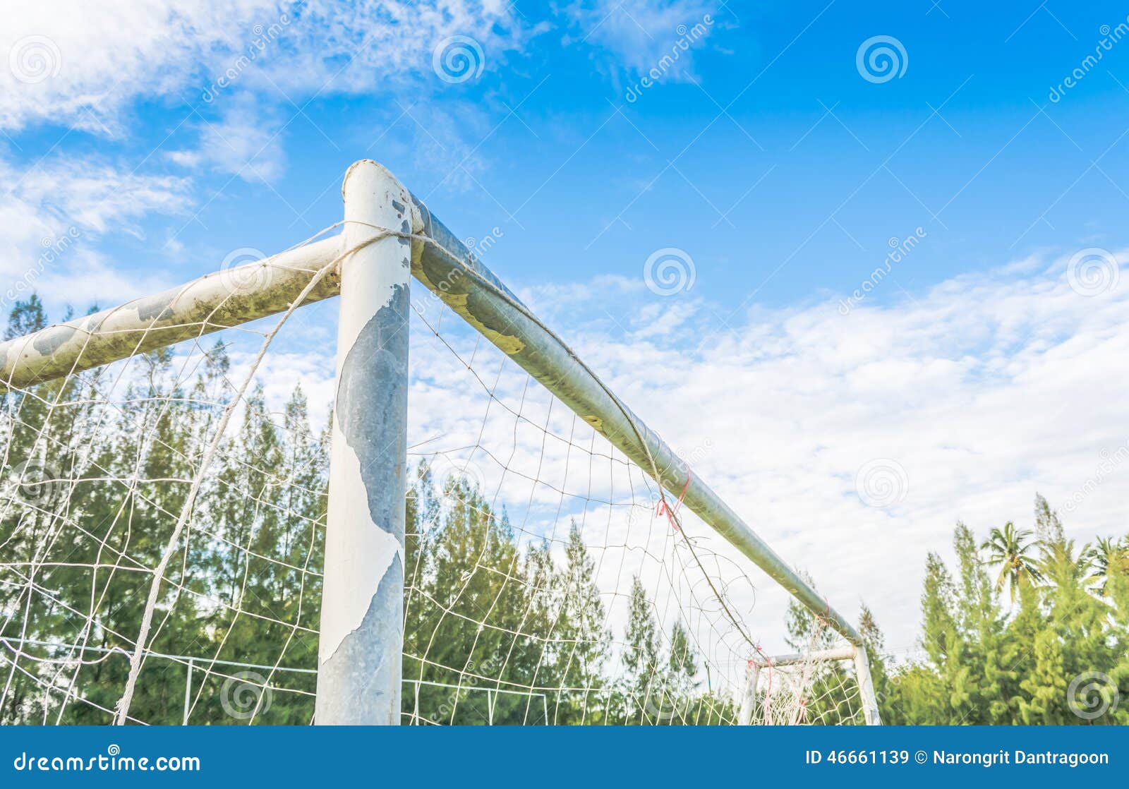 Old soccer goal stock image. Image of goal, kick, active - 46661139