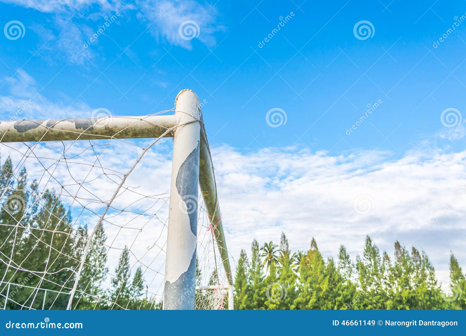 Old soccer goal stock image. Image of mended, concept - 46661149