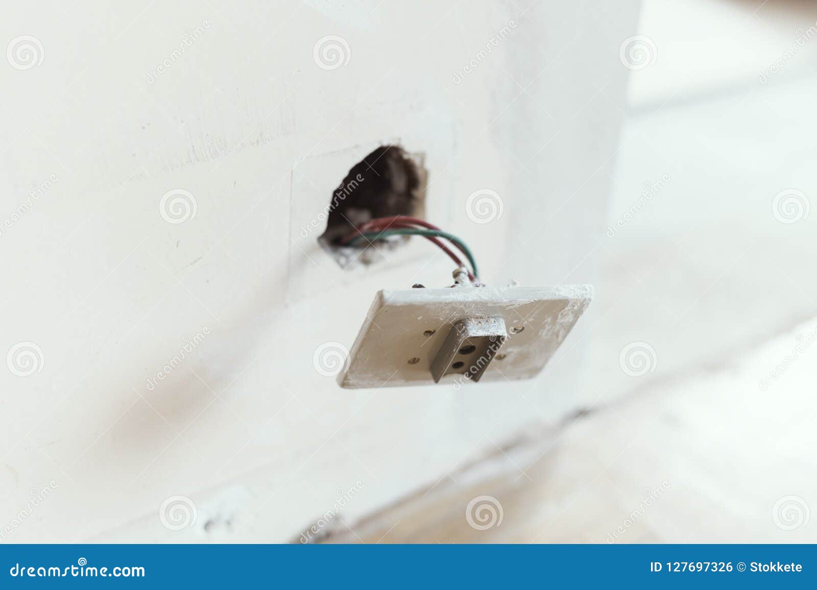 Old Sockets and Wiring: Home Renovation Stock Photo - Image of ...
