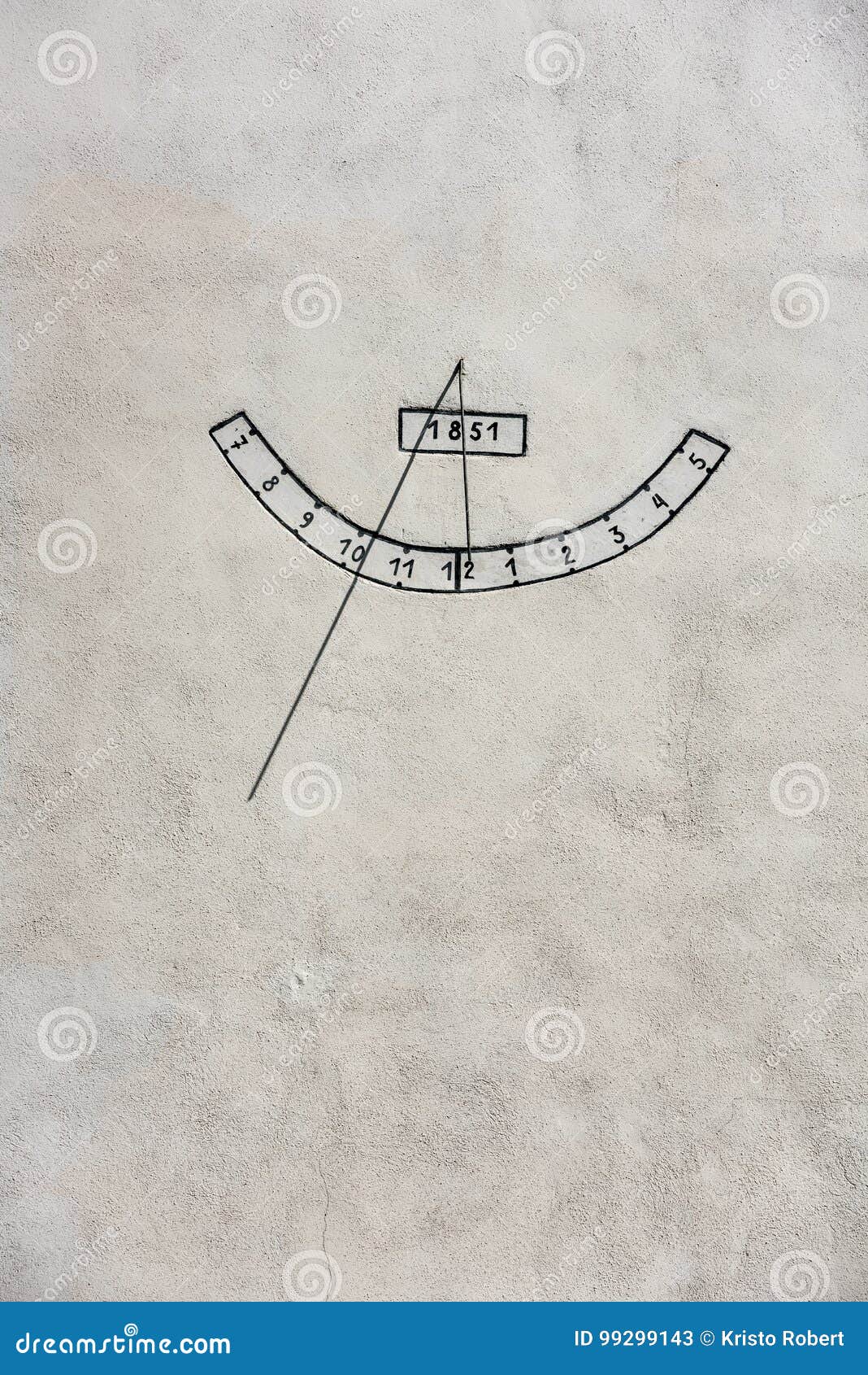 Old Solar Clock 1851. stock image. Image of instrument - 99299143