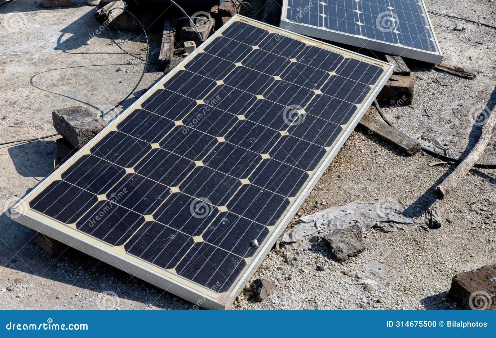 Old Solar Panels on the Roof of a House. Dispose of Solar Panels ...