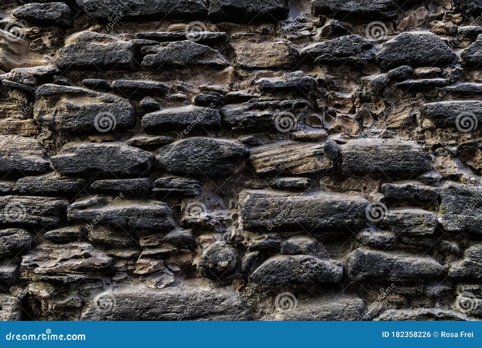 Old solid stone brick wall stock photo. Image of brickwork - 182358226