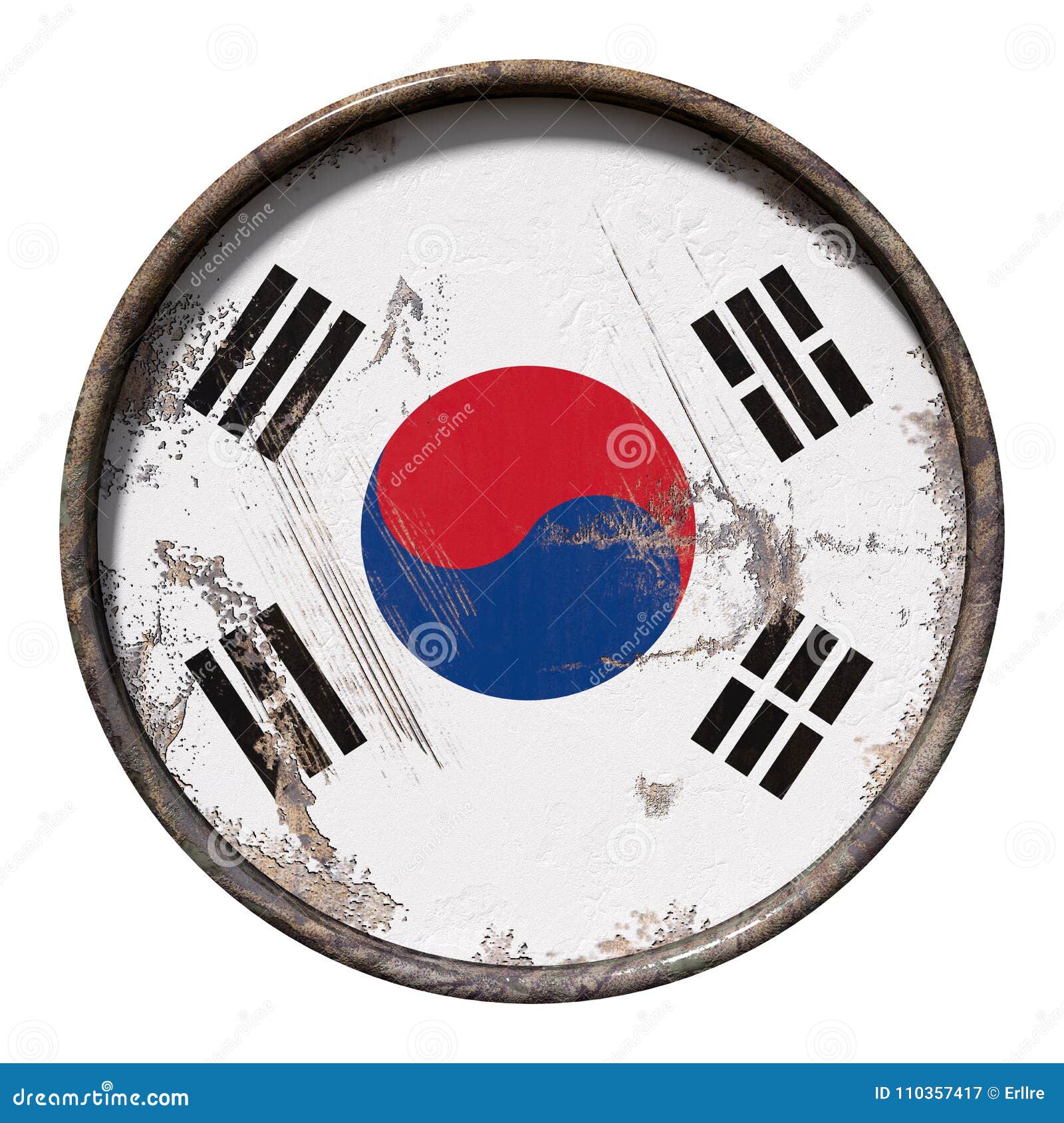 Old South Korea flag stock illustration. Illustration of national ...
