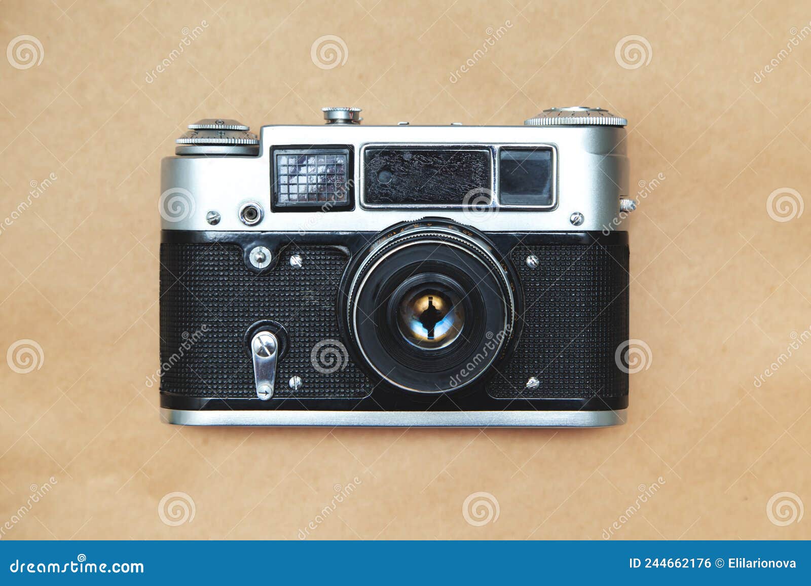 Old Soviet Camera on Craft Background Stock Photo - Image of body ...