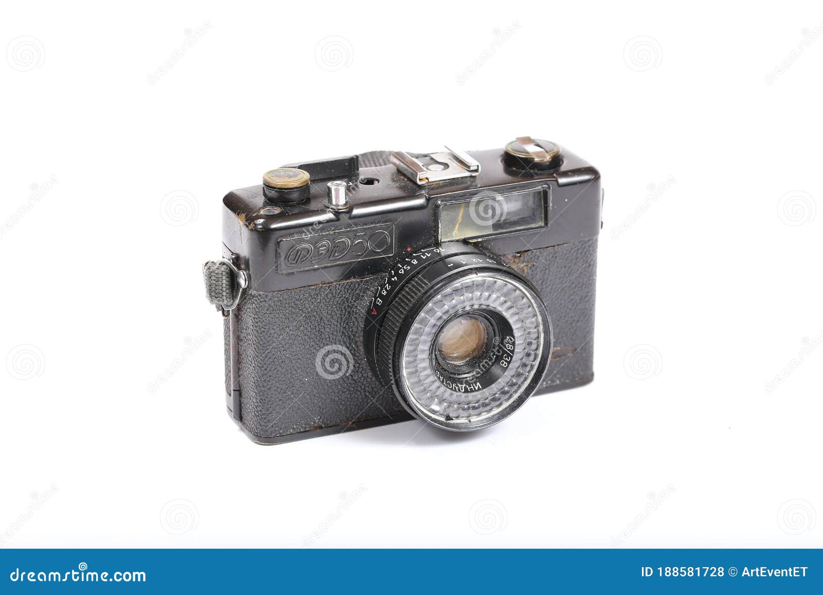 Soviet Camera Zenith With Olympic Symbols On A White Background ...