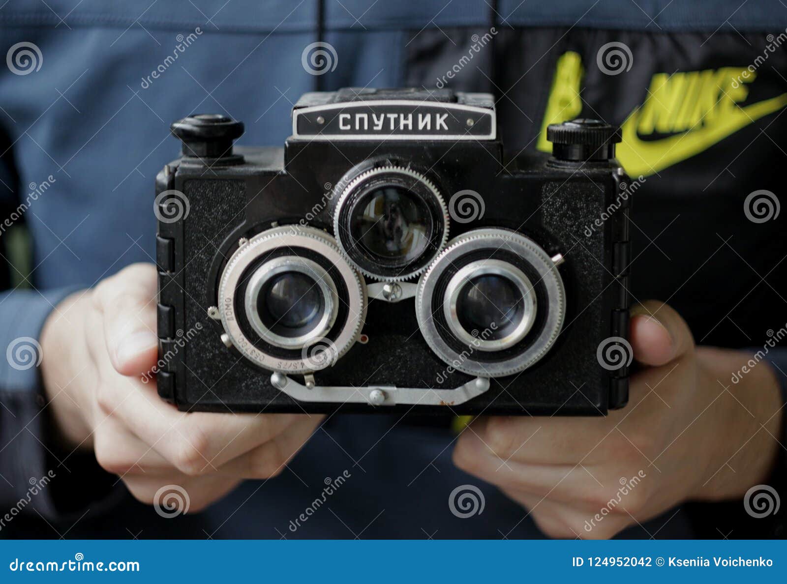 Old Soviet camera editorial photography. Image of bats - 124952042