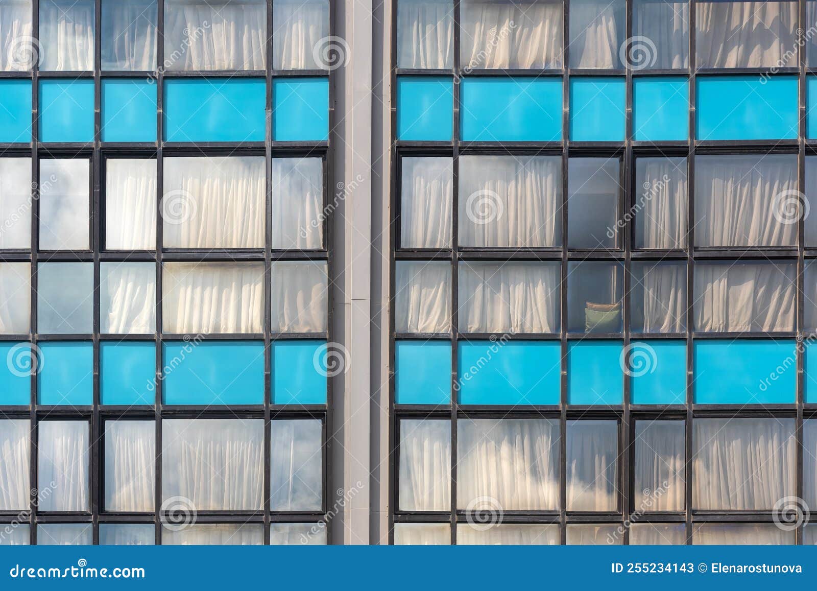 Soviet Constructivist Industrial Building Exterior Facade with Large ...