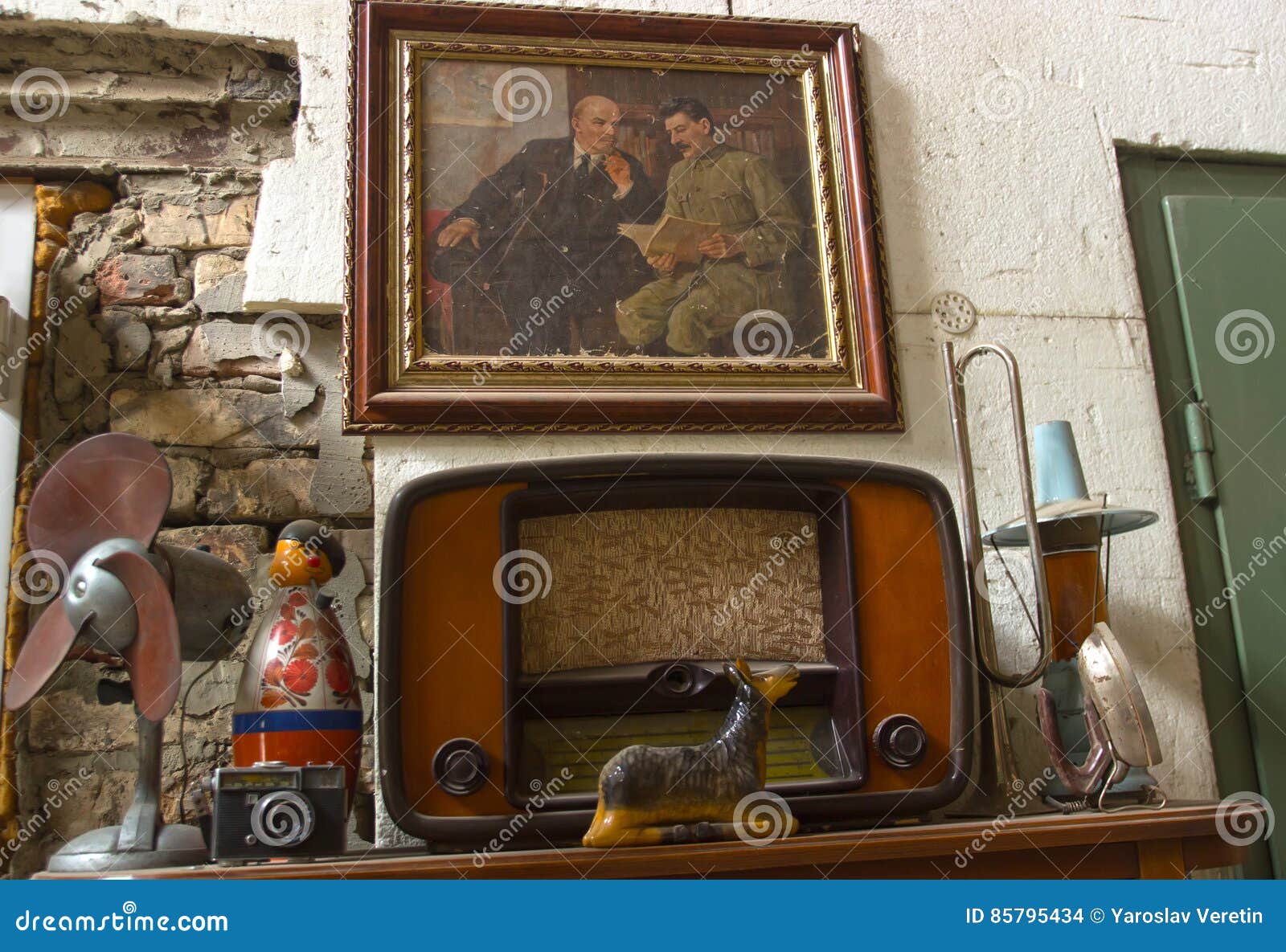 Old Soviet Decorations at Interior Editorial Stock Image - Image of ...