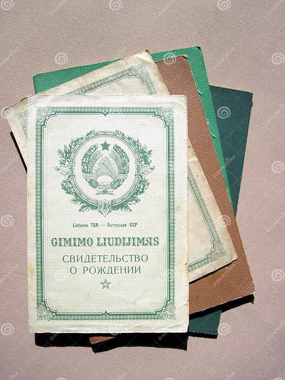 Old soviet documents stock image. Image of closeup, country - 24342989