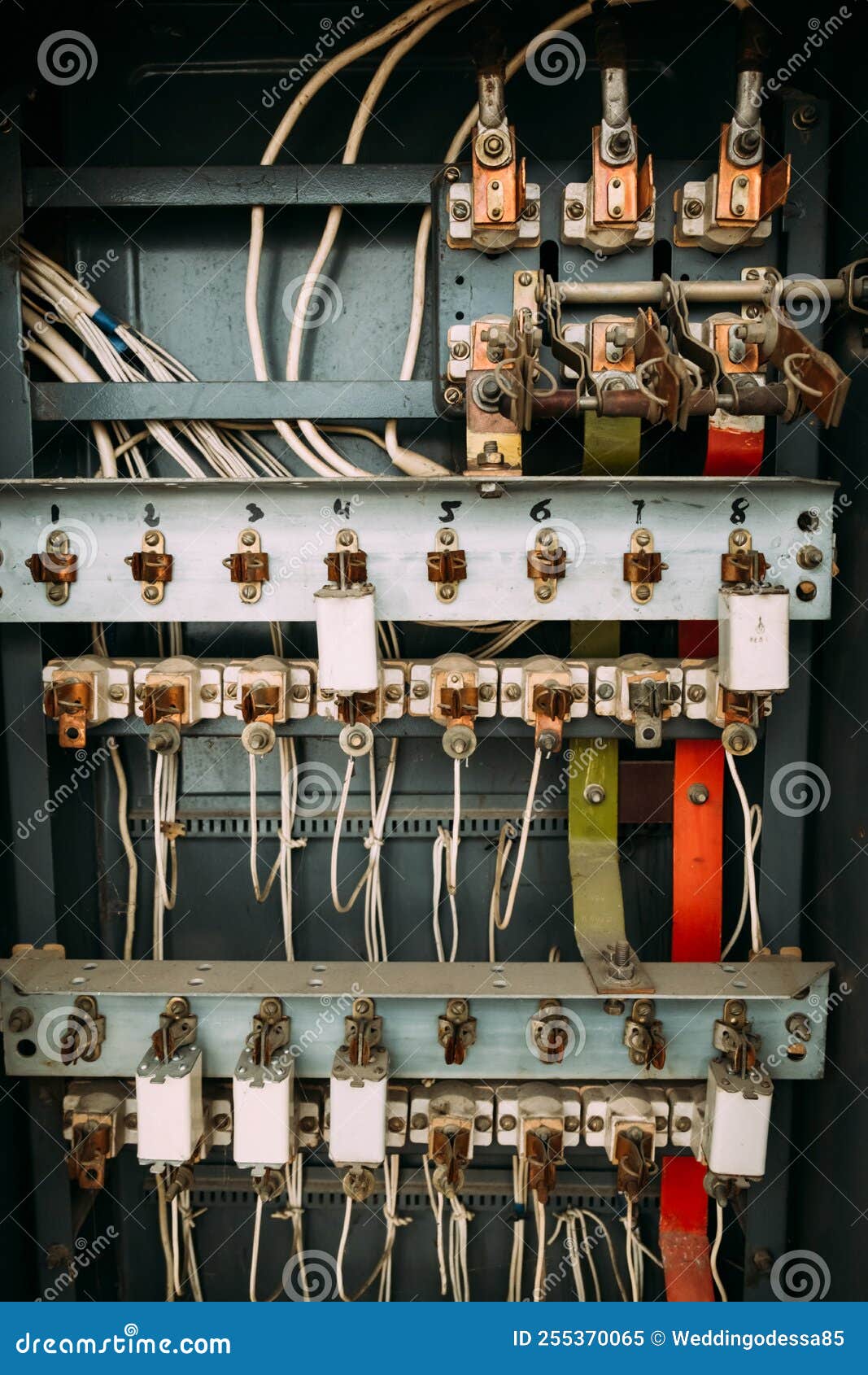 Old Soviet Electrical Panel. Stock Image - Image of industrial, energy ...