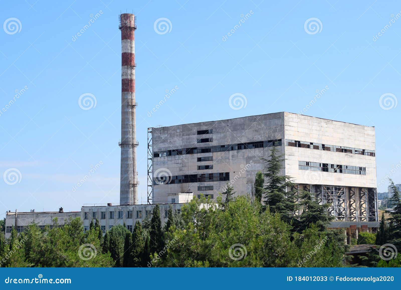 Old Soviet Factory with a Pipe. Abandoned Soviet Industry Stock Image ...