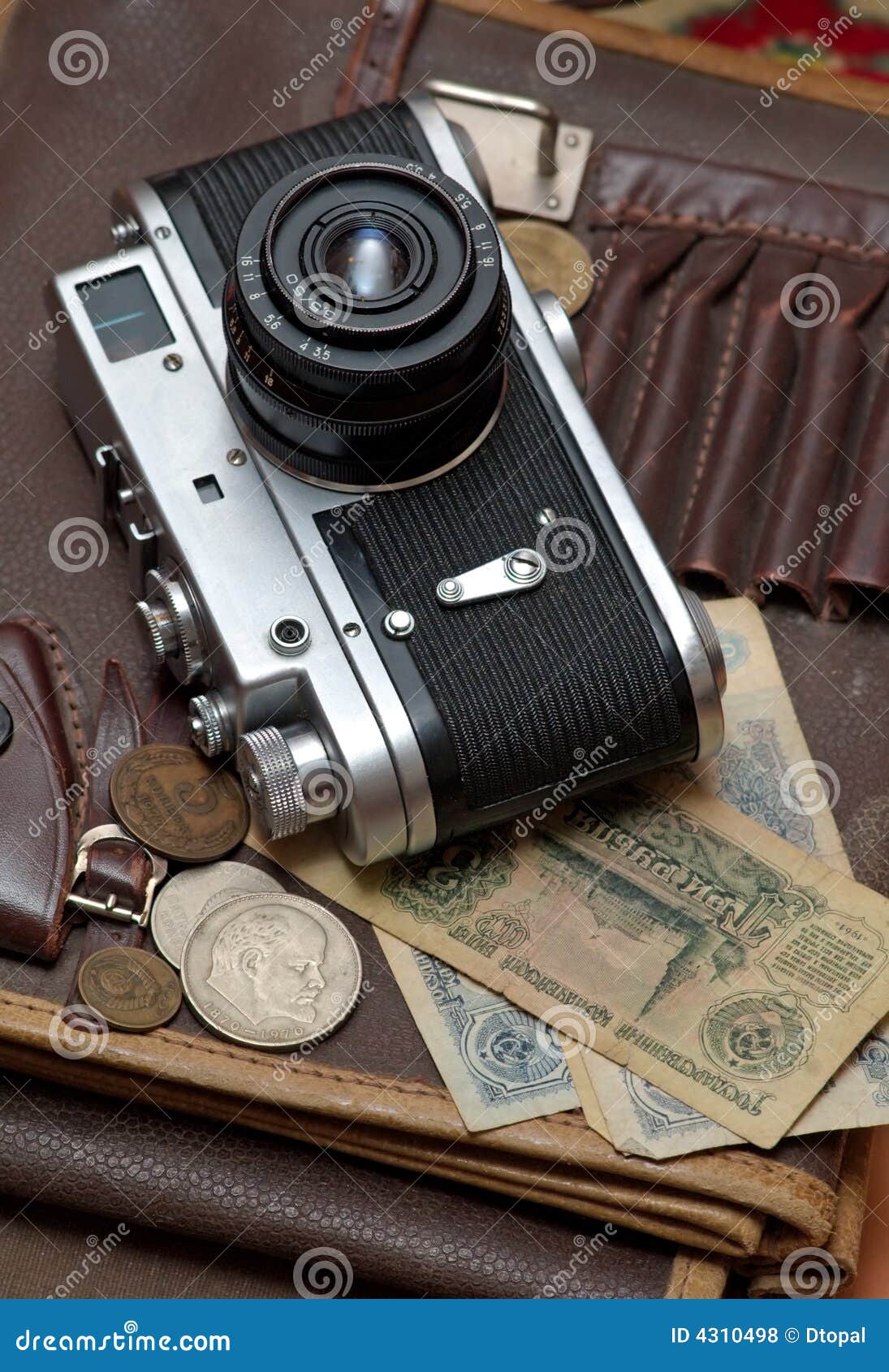 Old Soviet Film Camera and Money Stock Photo - Image of classic ...