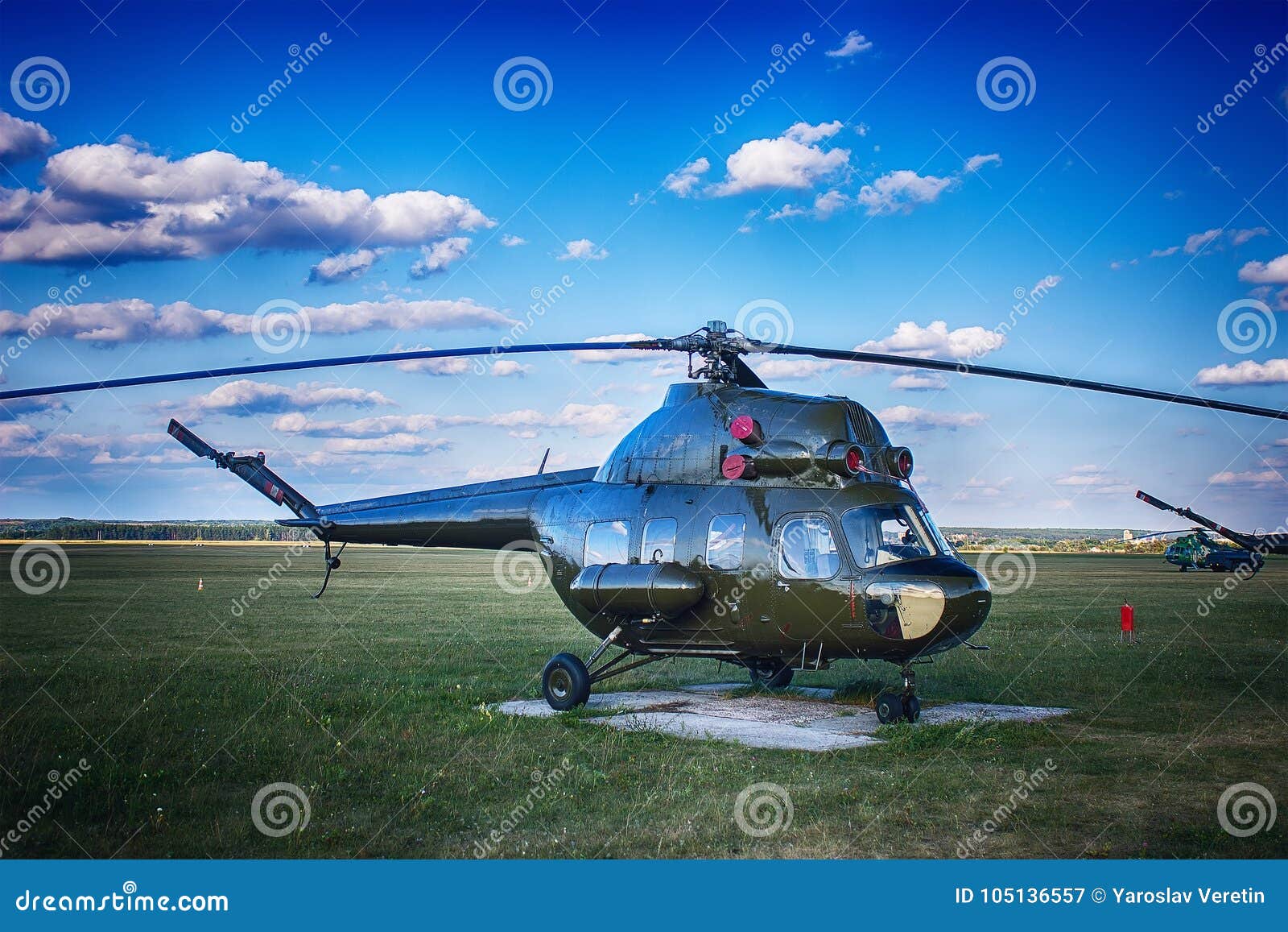 Old Soviet Helicopter In An Open-air Museum In Kiev. Close-up Editorial ...