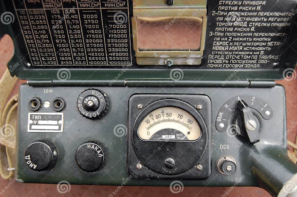 Old Soviet Military Radiometer Stock Photo - Image of hazardous ...