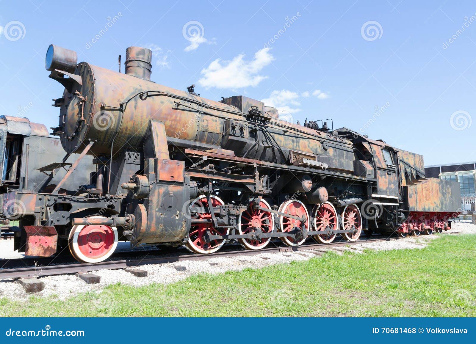 Old Soviet Military Train Locomotive . Stock Photo - Image of industry ...