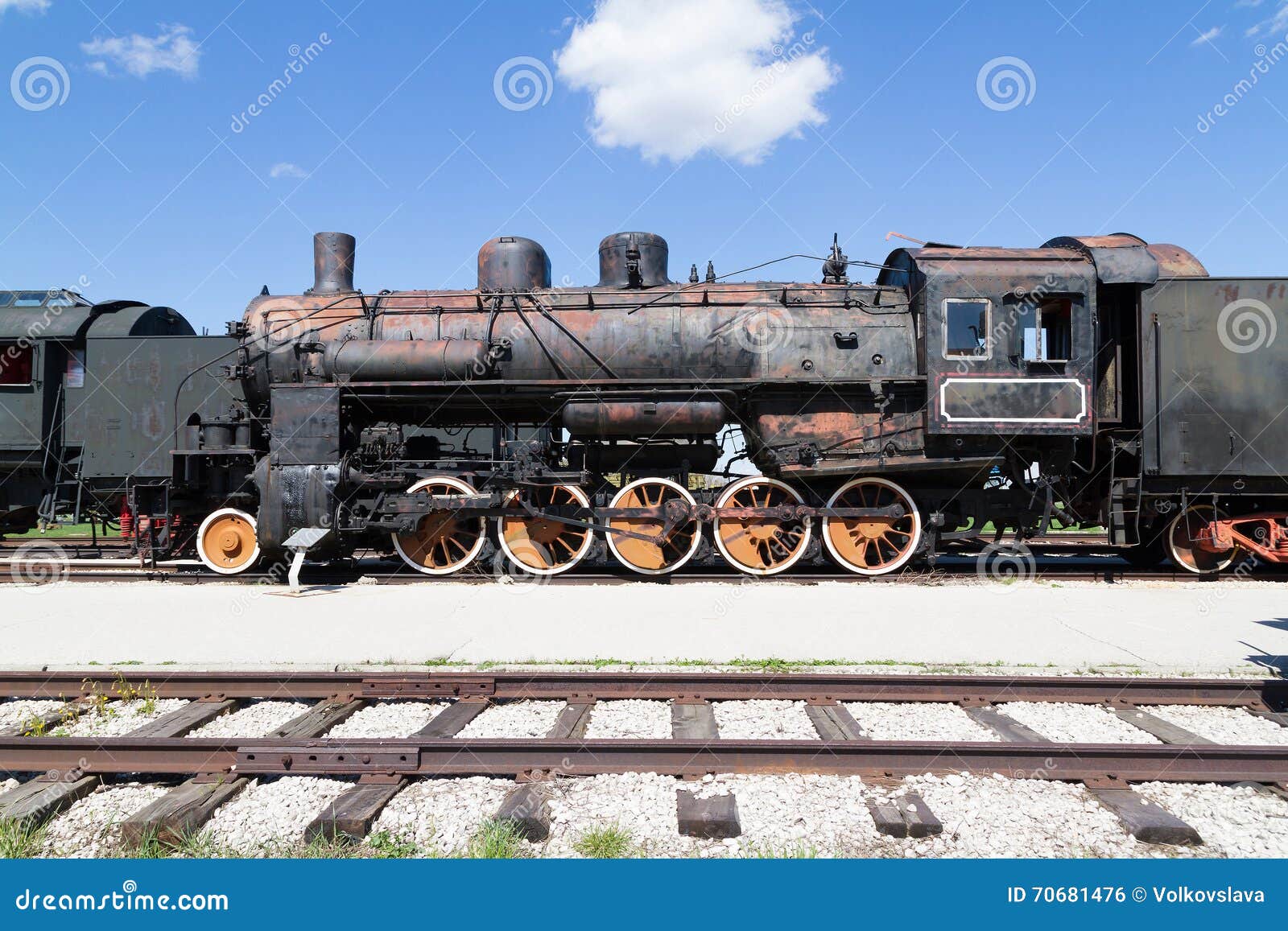 Old Soviet Military Train Locomotive . Stock Photo - Image of obsolete ...