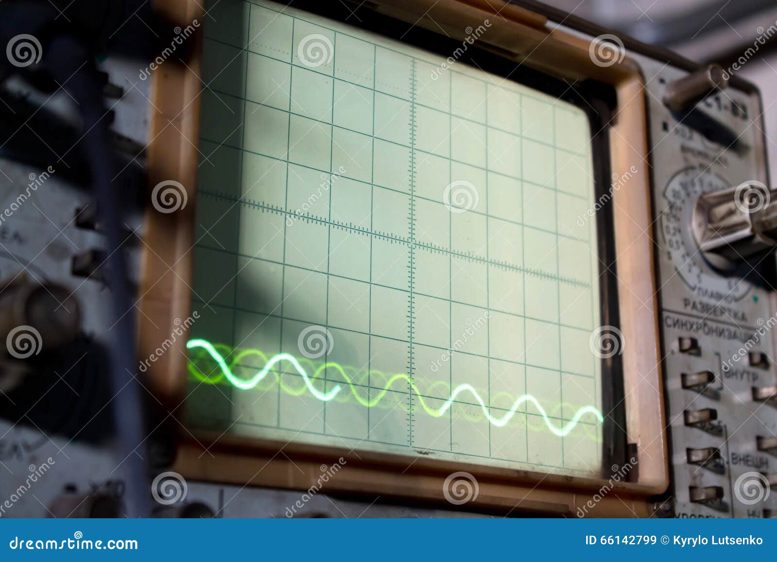 The Old Soviet Oscillograph with Diagramas Stock Image - Image of ...