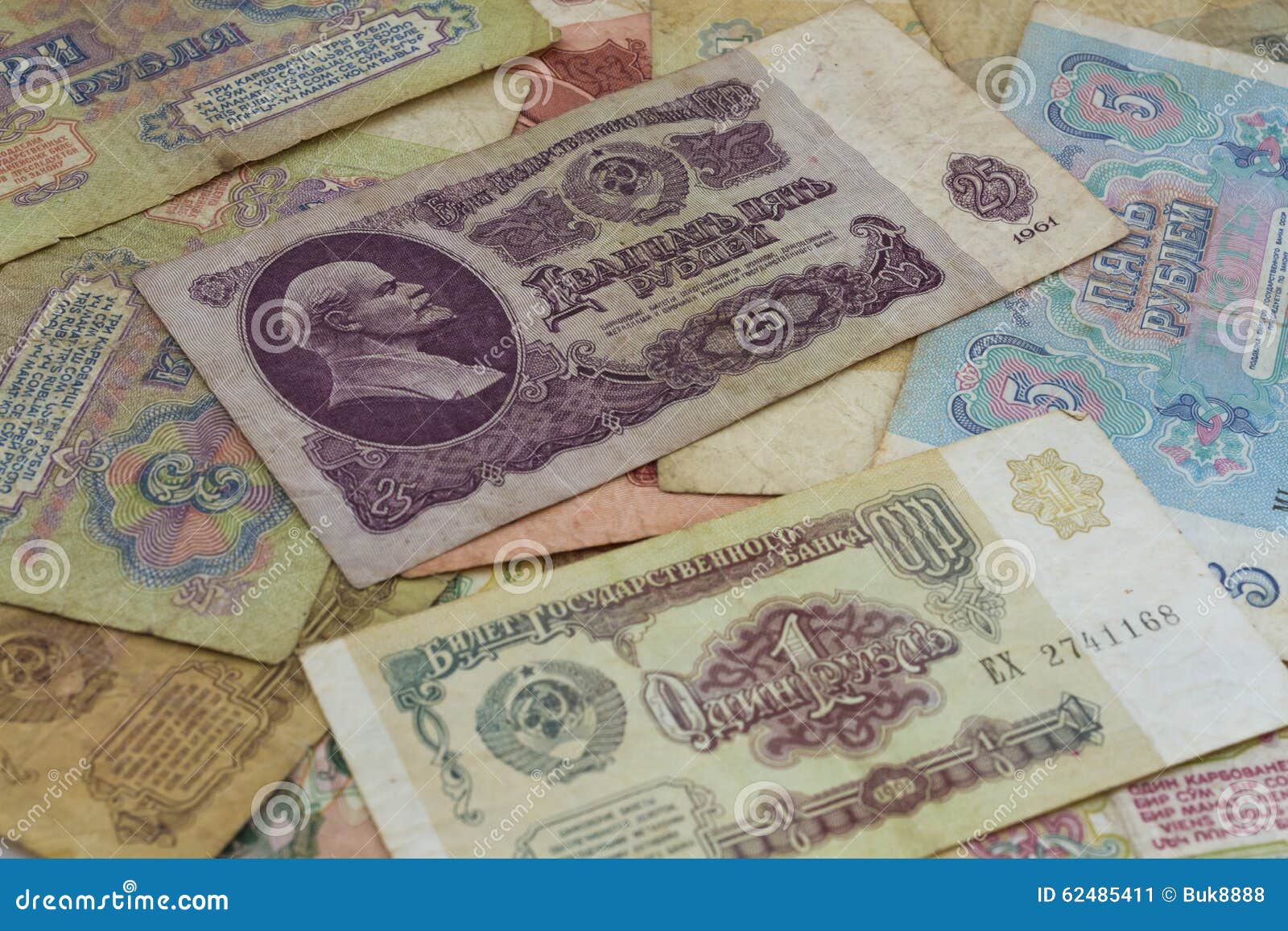 Old Soviet Paper Money With Lenin Portraits Royalty-Free Stock Image ...