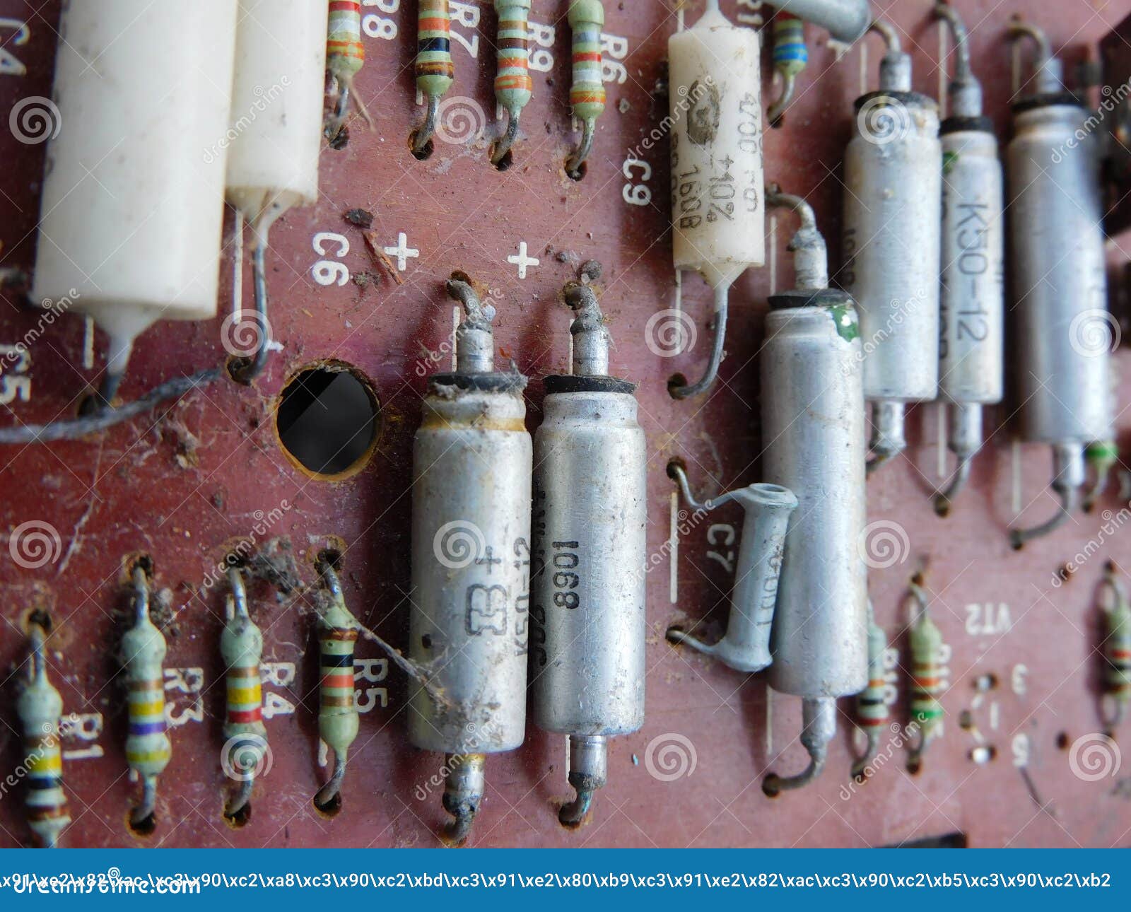 Old Soviet Resistors On A Circuit Board Royalty-Free Stock Image ...