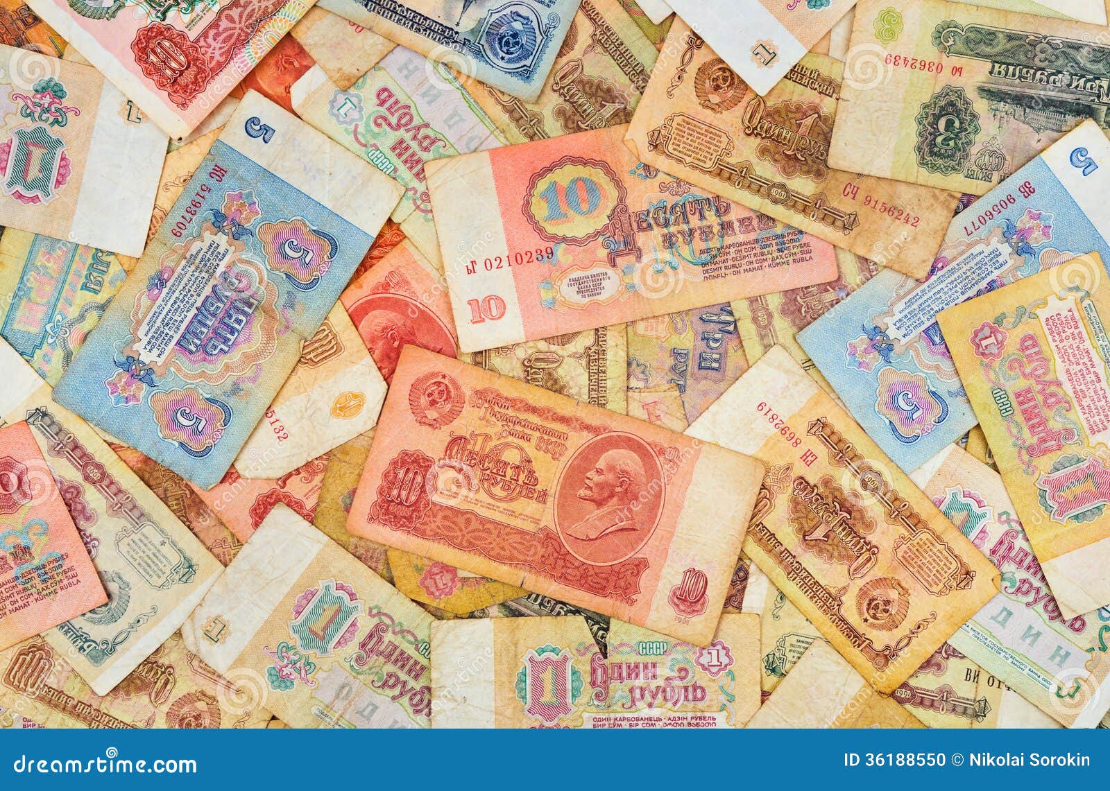 Old Soviet Russian Money Background Stock Photo - Image of history ...