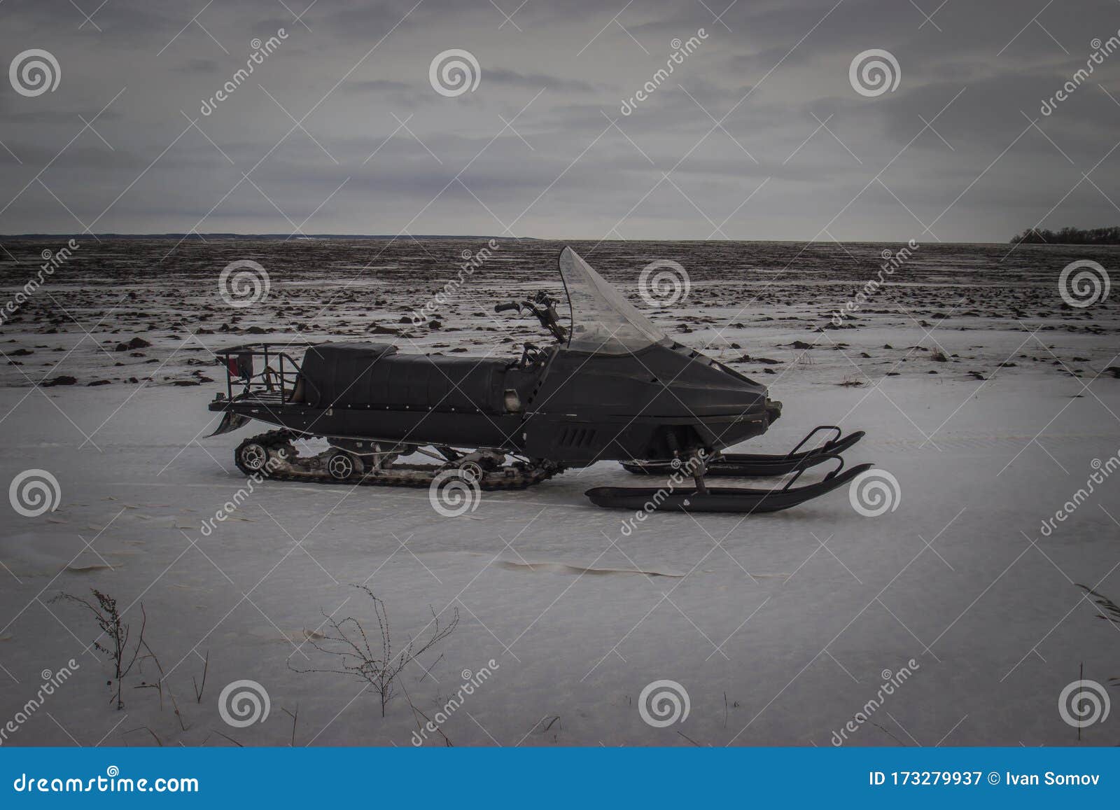 Snowmobile stock image. Image of view, real, snowmobile - 173279937