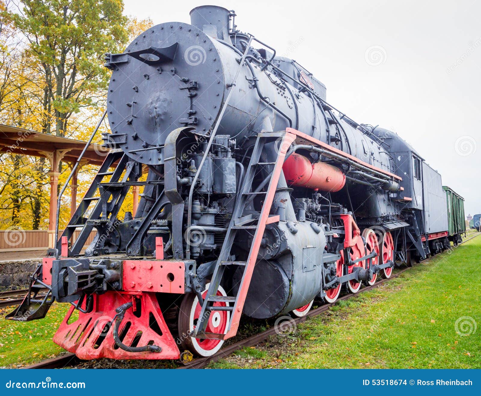 Old Soviet steam train stock photo. Image of locomotive - 53518674