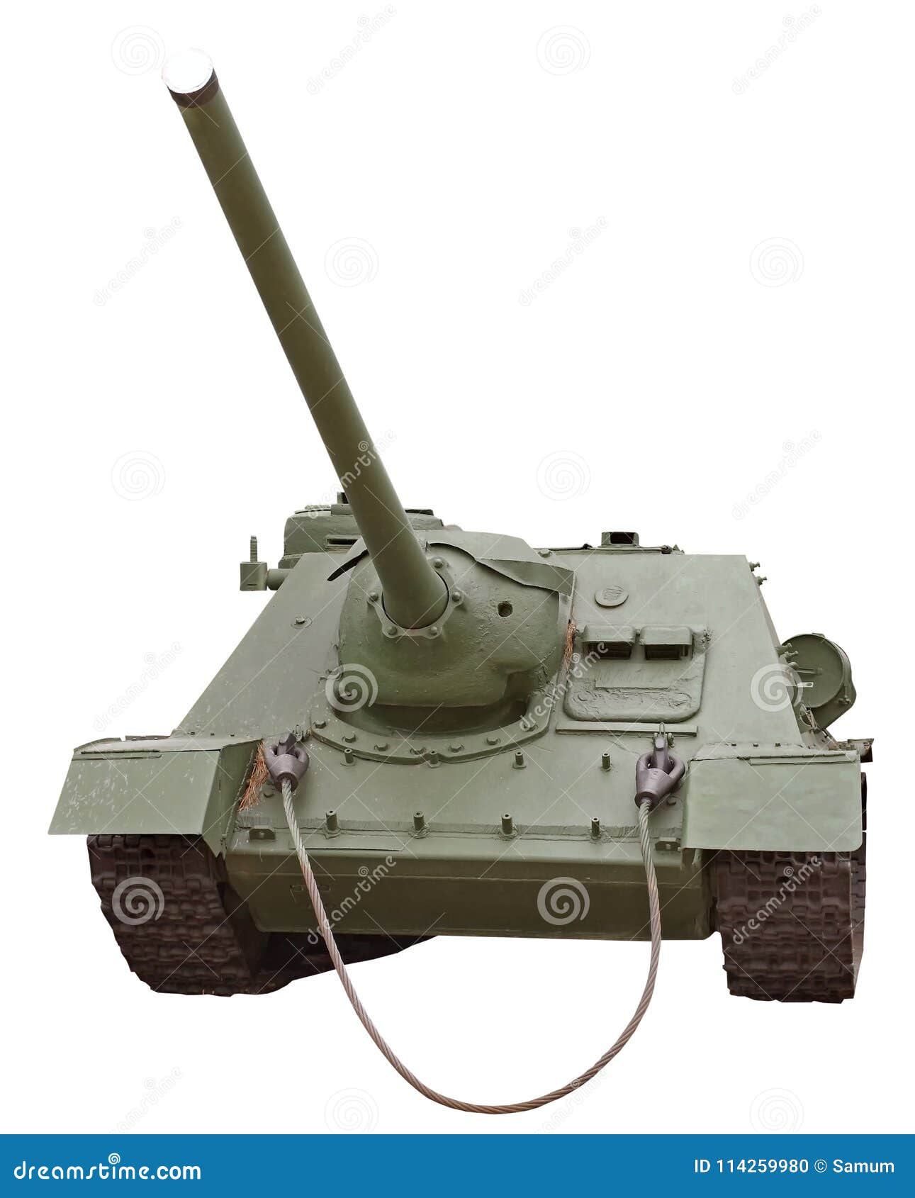 Old soviet tank stock photo. Image of enemies, green - 114259980