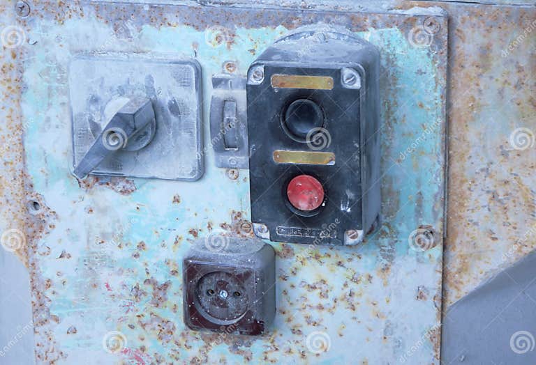 Old Soviet Times Electrical Switch Stock Image - Image of construction ...