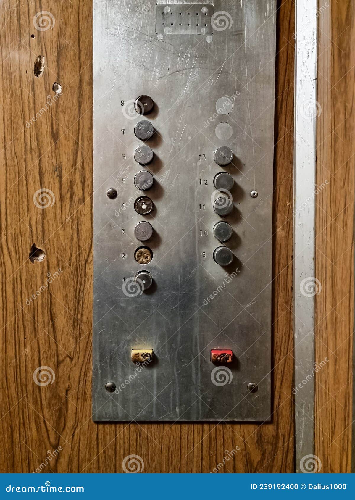 Old Soviet Times Elevator Buttons Stock Photo - Image of sssr, wooden ...