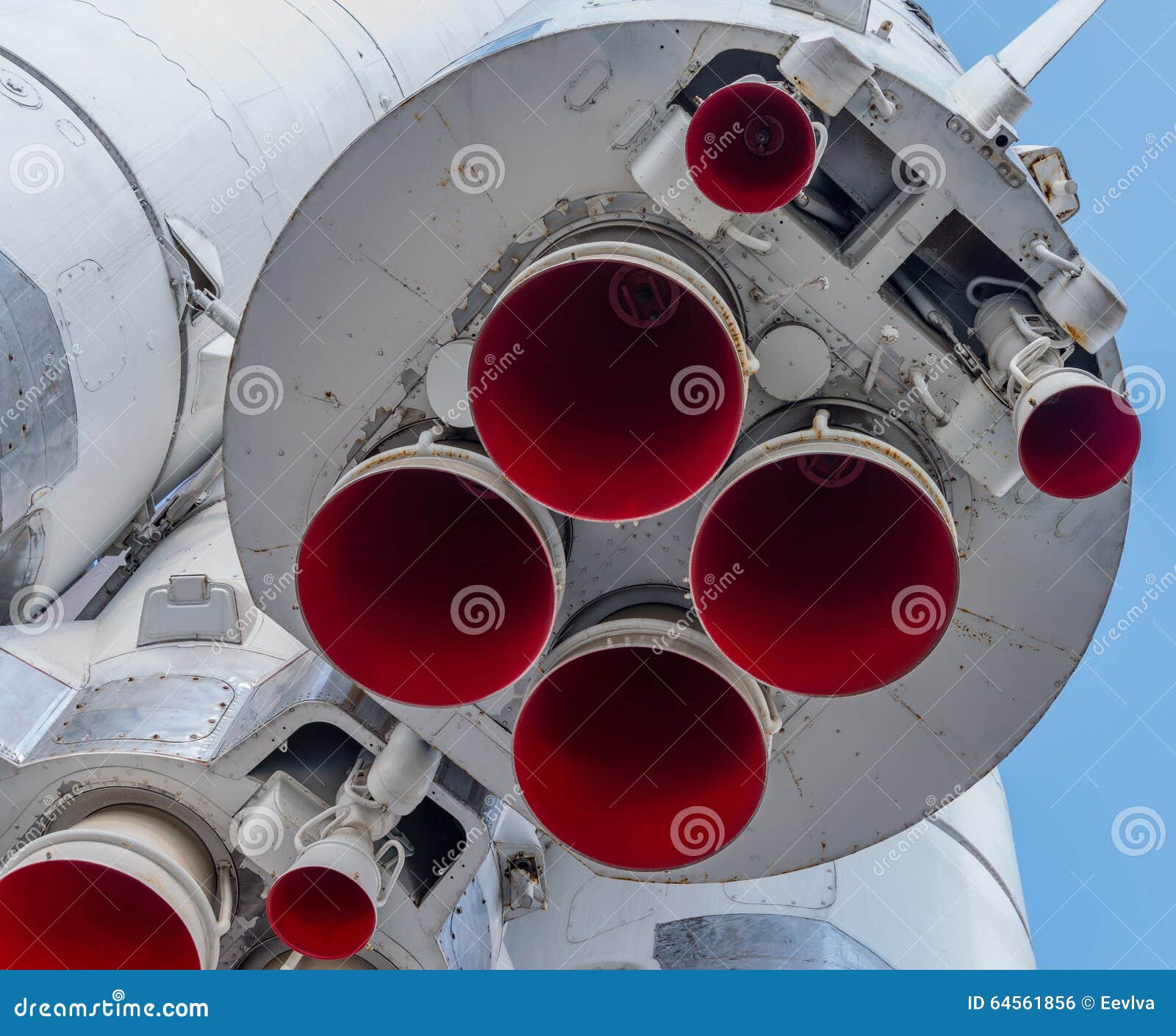 Old space rocket engine. stock photo. Image of satellite - 64561856