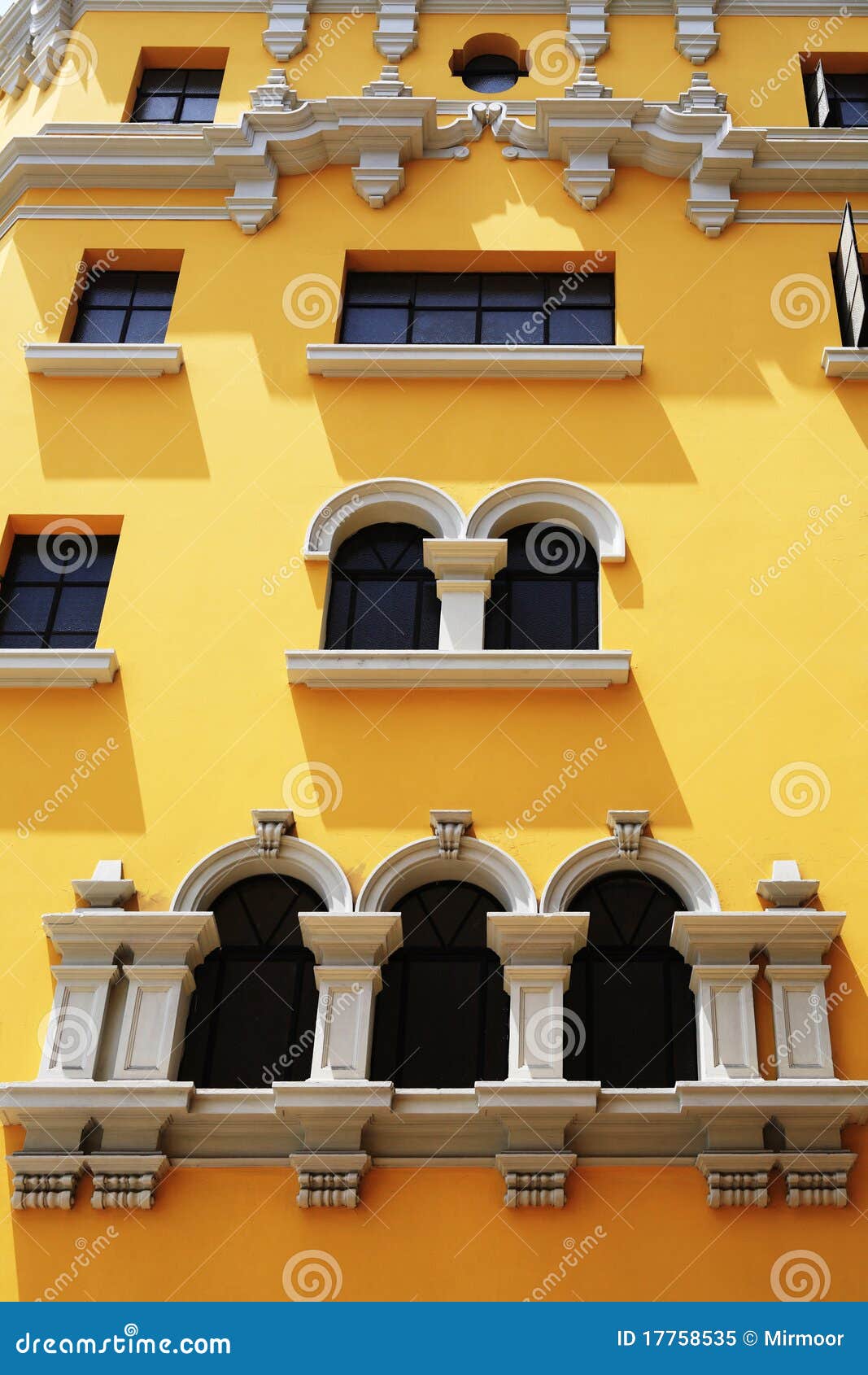 Spanish Architecture Columns Details Exterior. Stock Image ...