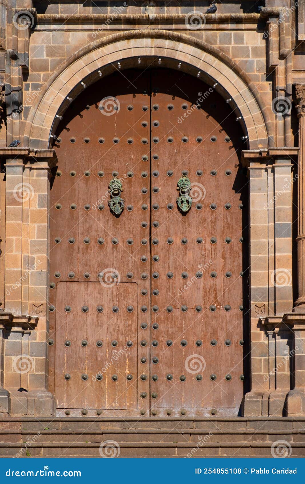 Old Spanish Colonial Door, Cusco, Peru. Stock Photo - Image of colonial ...