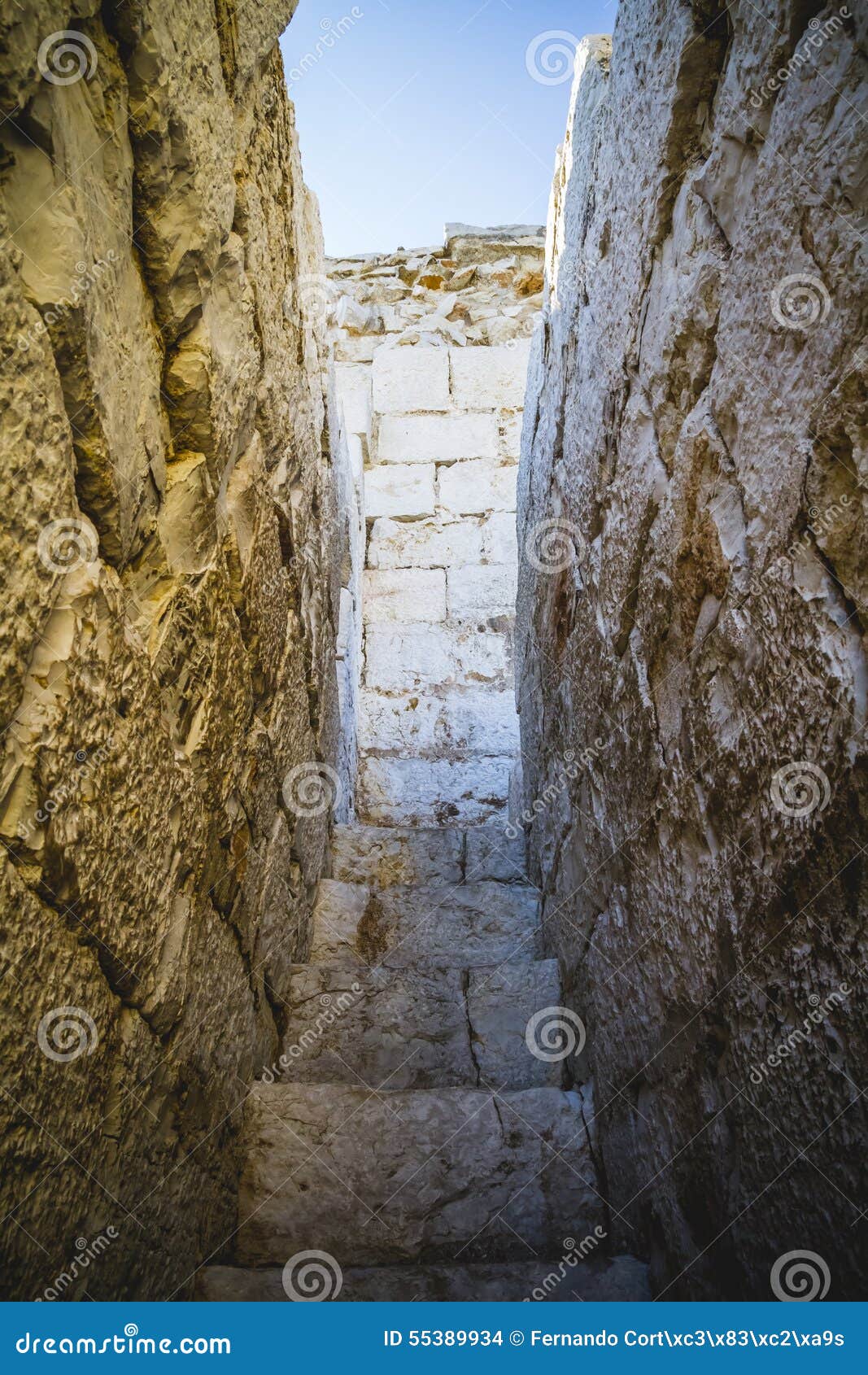Old Spanish Fortress Castle Made of Stone Stock Photo - Image of film ...