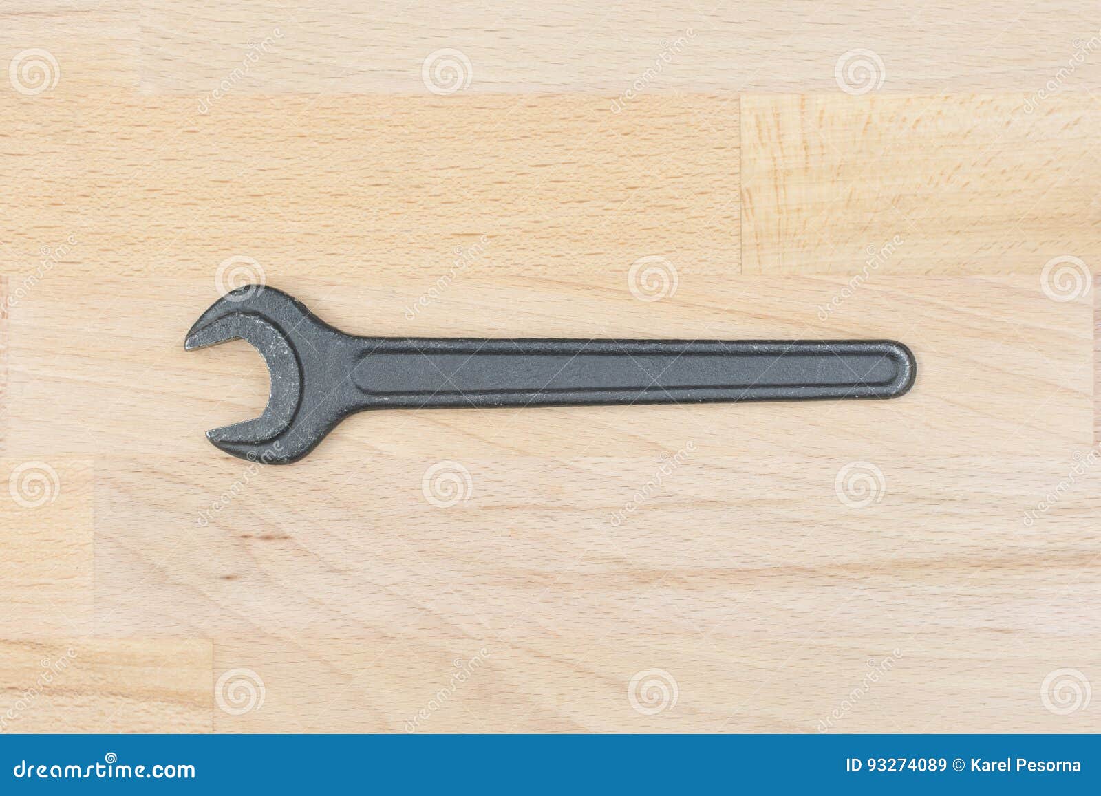 Old Spanner on a Wooden Table Stock Image - Image of engineer, hobby ...
