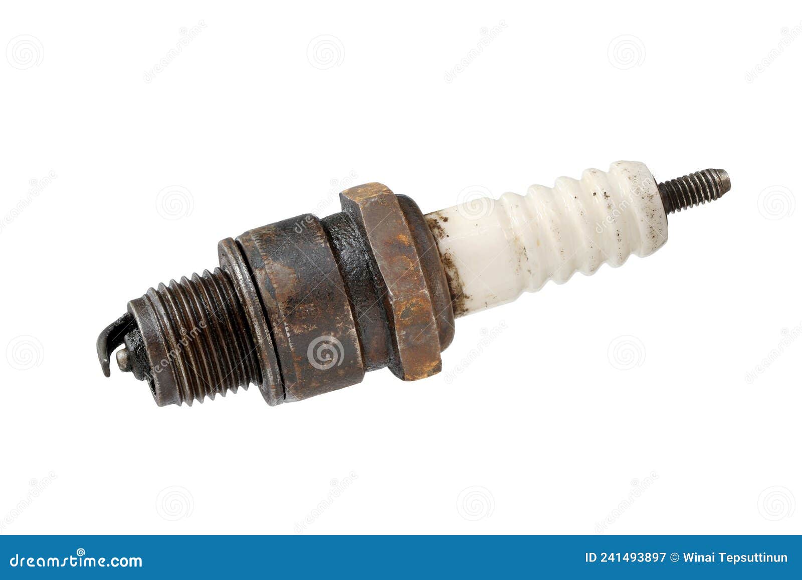 Old spark plug stock image. Image of motorbike, replacement - 241493897