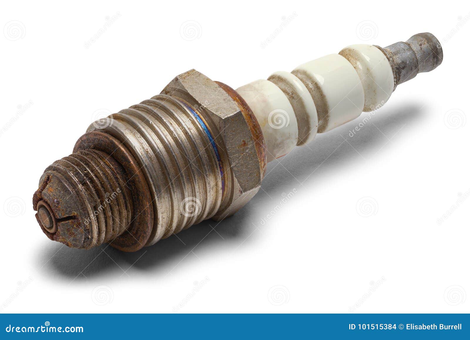 Old Spark Plug stock photo. Image of spark, white, plug - 101515384