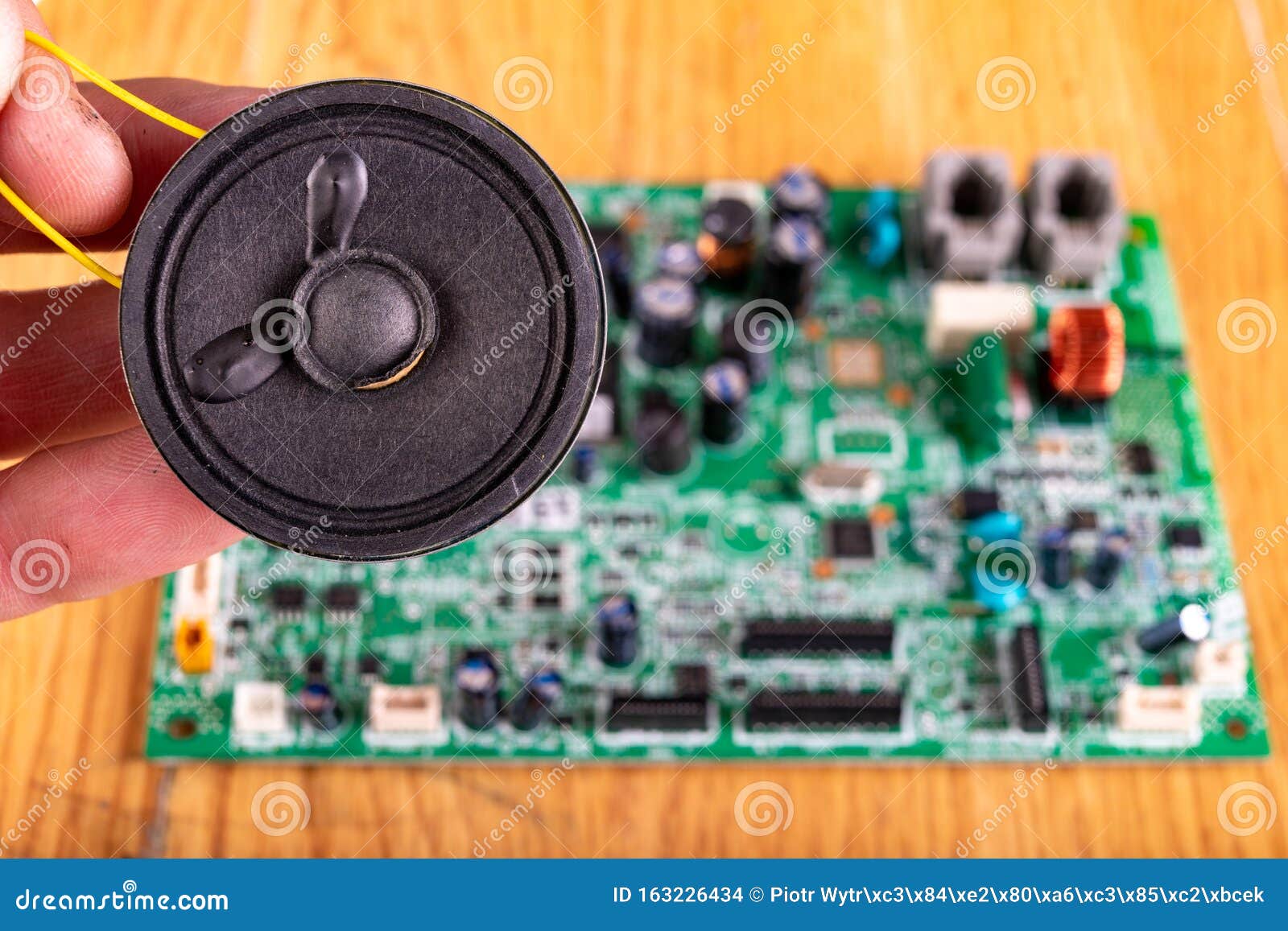 Old Speaker Removed from the Radio. Electronics from Old Electronic ...