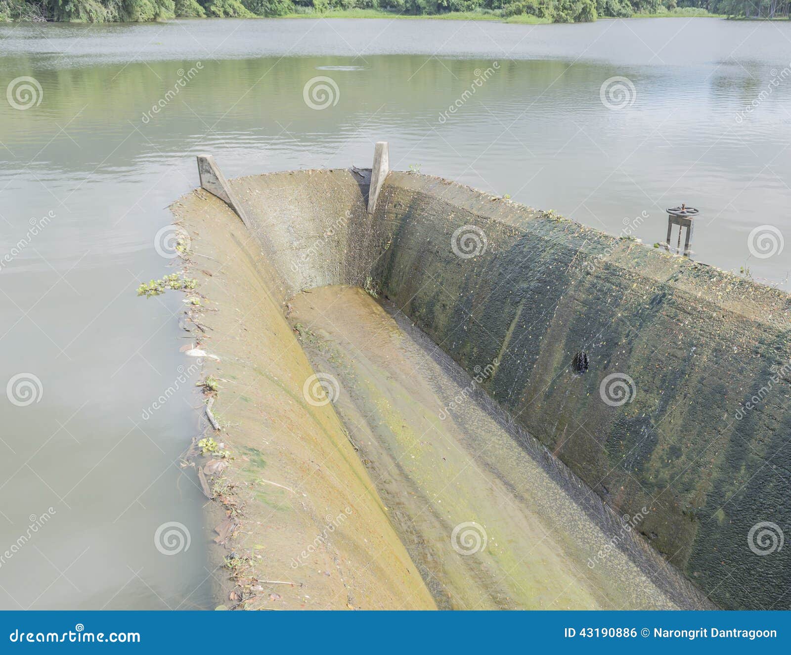 Old Spillway On Concrete Small Dam Stock Photography | CartoonDealer ...