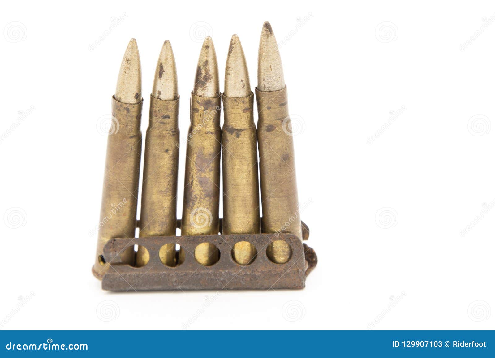 Old spiner bullet pack stock image. Image of brass, caliber - 129907103