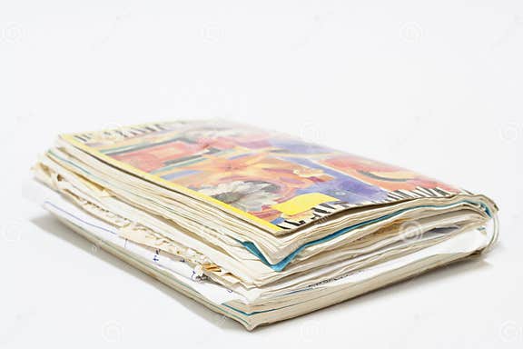 Old Spiral Notebook with Records Stock Image - Image of paper, effect ...