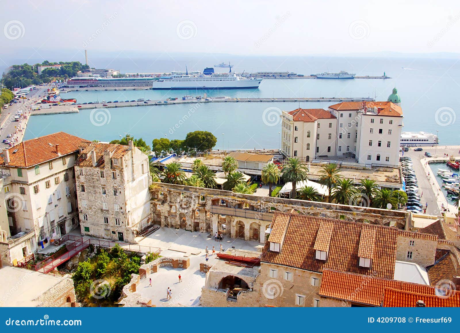 Old Split stock photo. Image of boat, fort, ancient, pictorial - 4209708