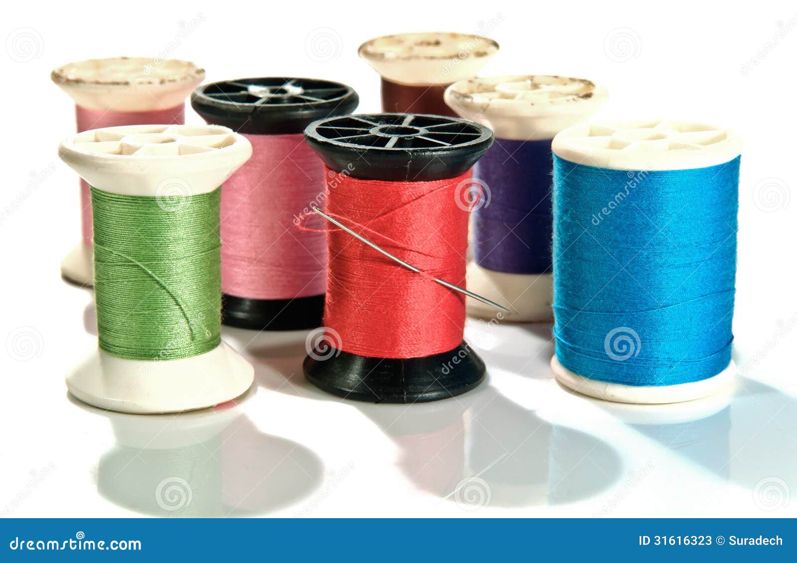 Old Spool of thread stock image. Image of metallic, textile - 31616323