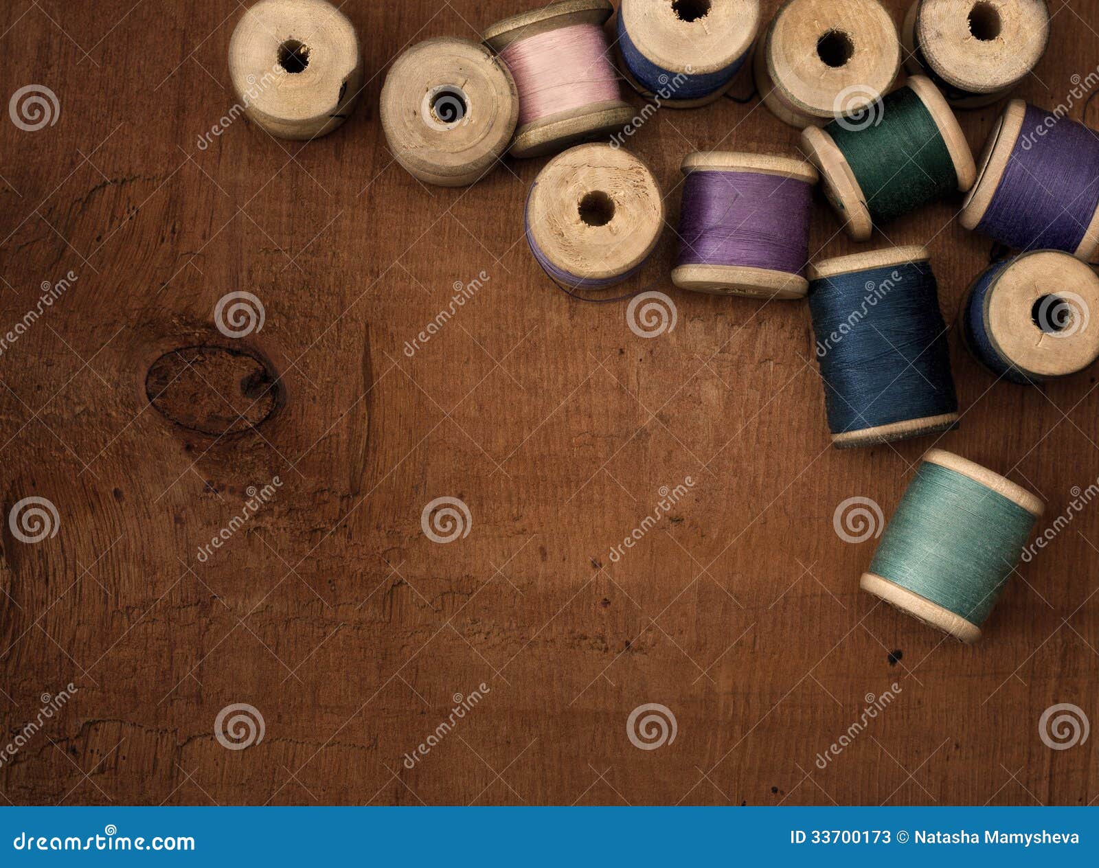 Old spools of thread stock image. Image of colored, sewing - 33700173