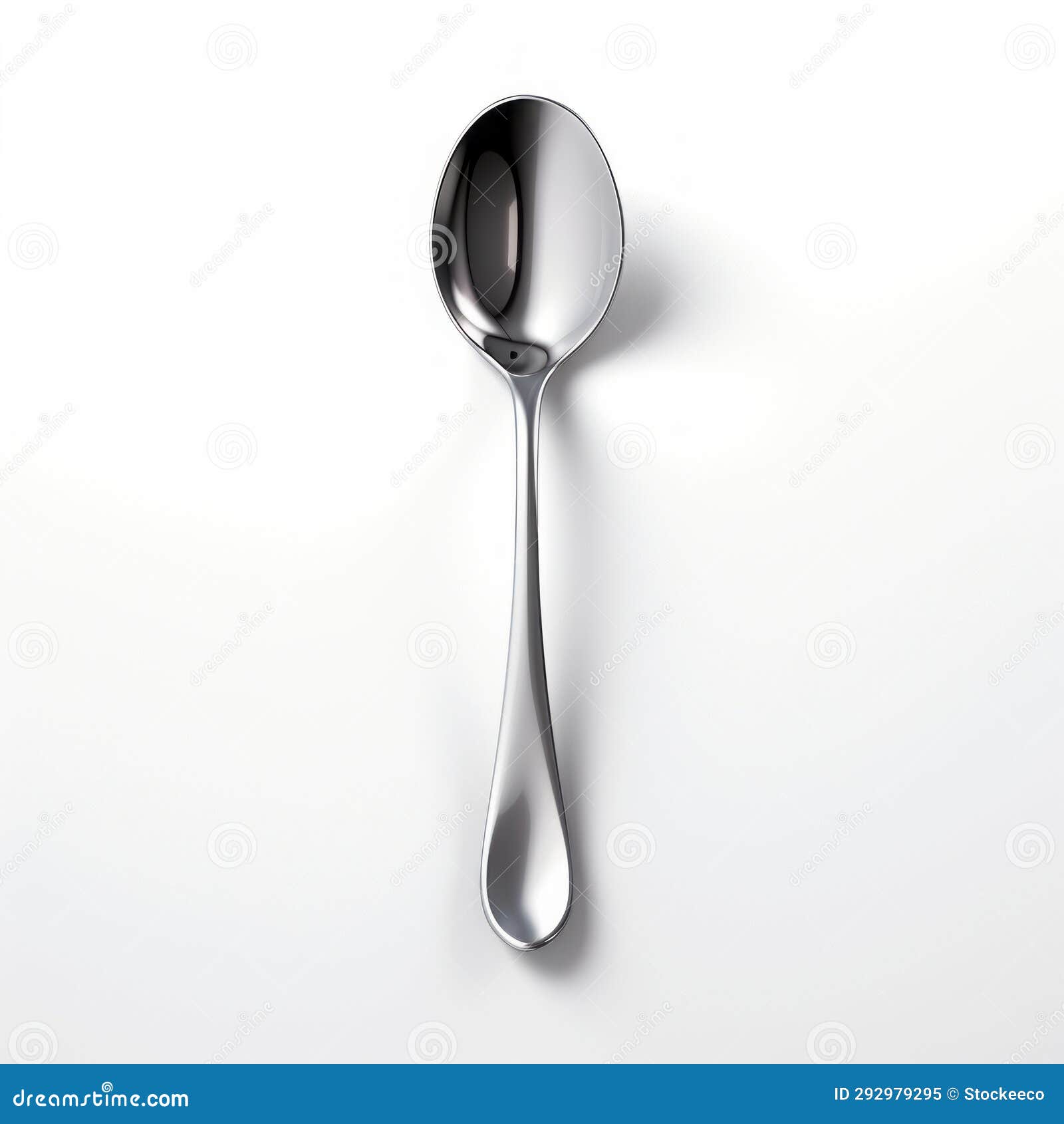 Hyper-realistic Spoon on White Background with Polished Details Stock ...