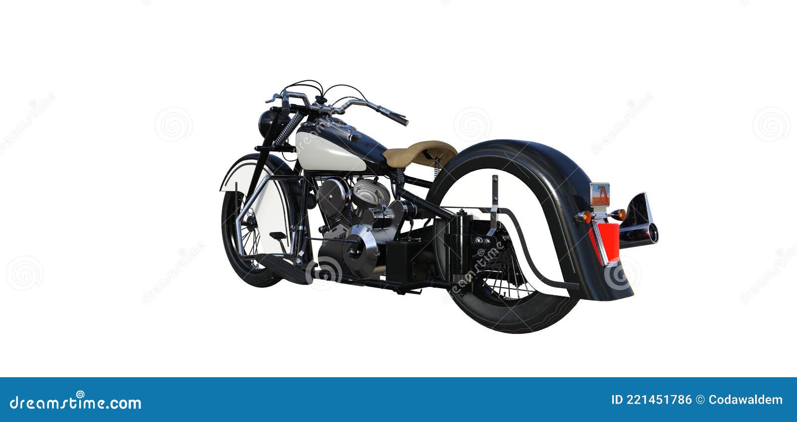 Old Sports Motorcycle with Two Cylinder Engine. Stock Illustration ...