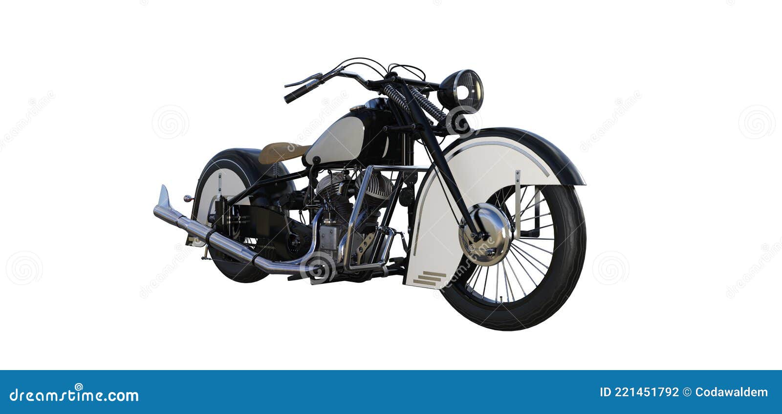 Old Sports Motorcycle with Two Cylinder Engine. Stock Illustration ...