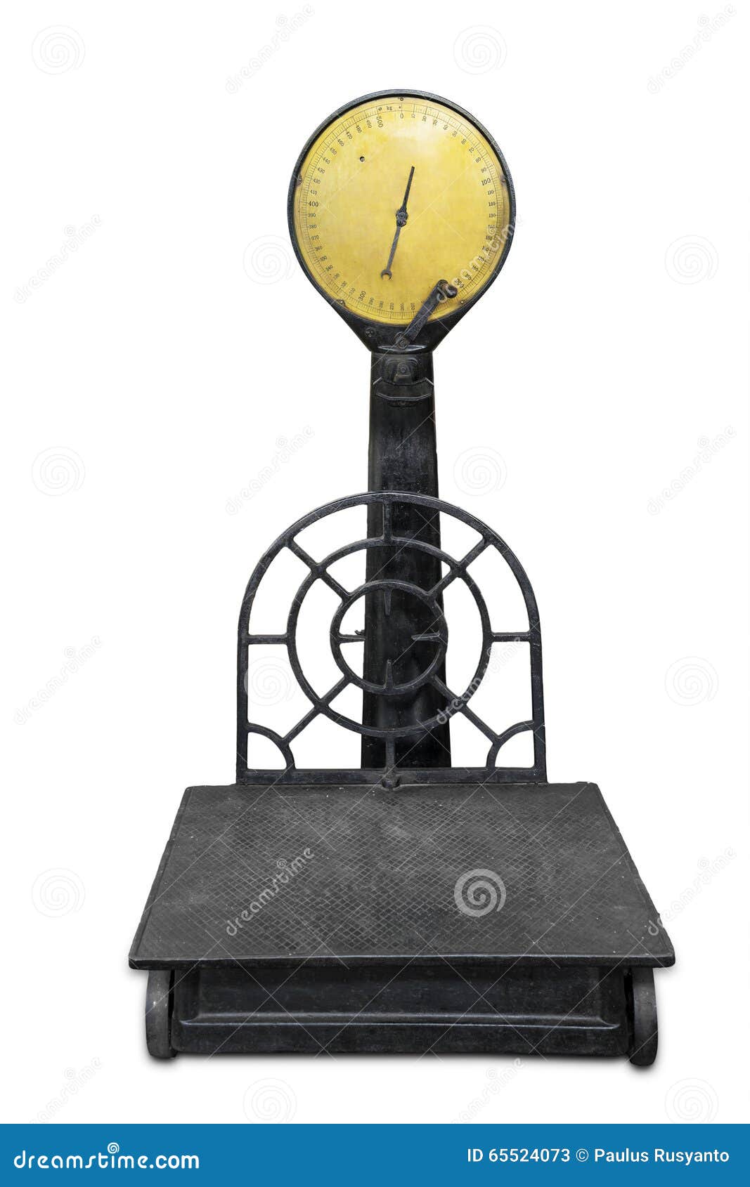 Old Spring Balance on White Background Stock Image - Image of dial ...