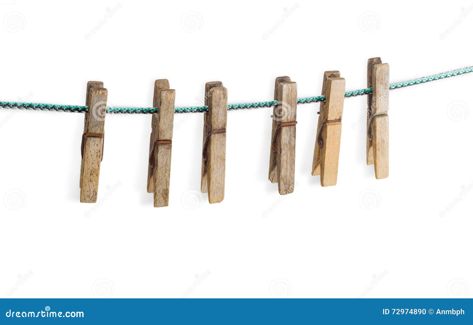 Old Spring Type Wooden Clothespin on a Light Background Stock Photo ...
